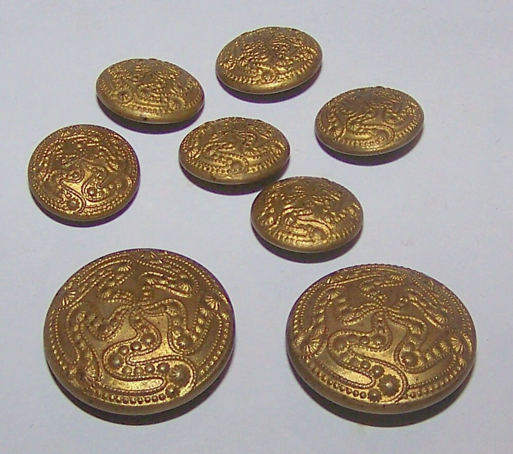 Botones antiguos 8 Joyas Art Nouveau, Coleccionistas 2 Grandes 6 ...