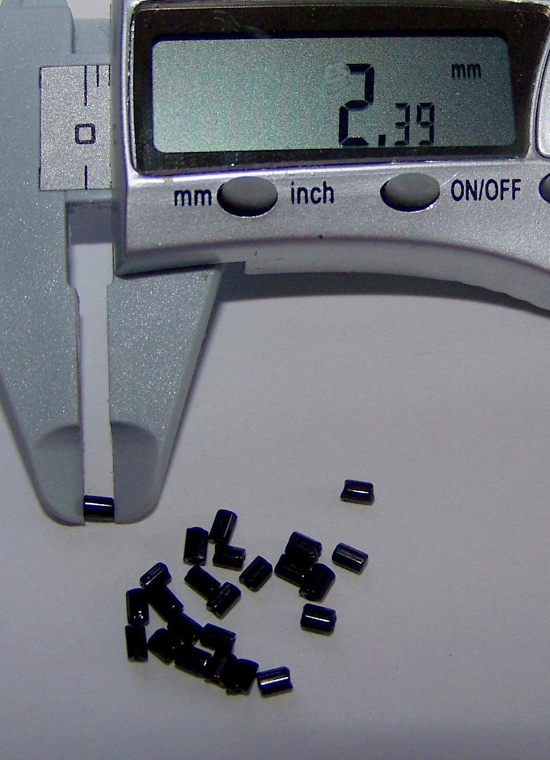 Antique 40 Grams Black Bugle Tube Beads Loose 2.39mm | Etsy