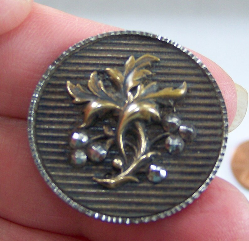 Vintage Victorian Steel Cup Button Wonderful Design Cut Steel - Etsy