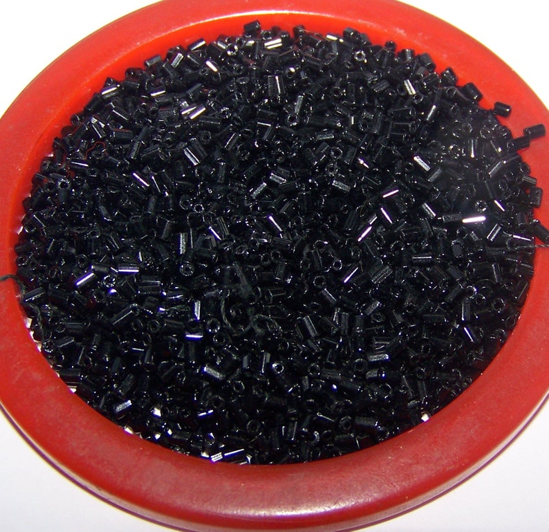 Antique 40 Grams Black Bugle Tube Beads Loose 2.39mm | Etsy