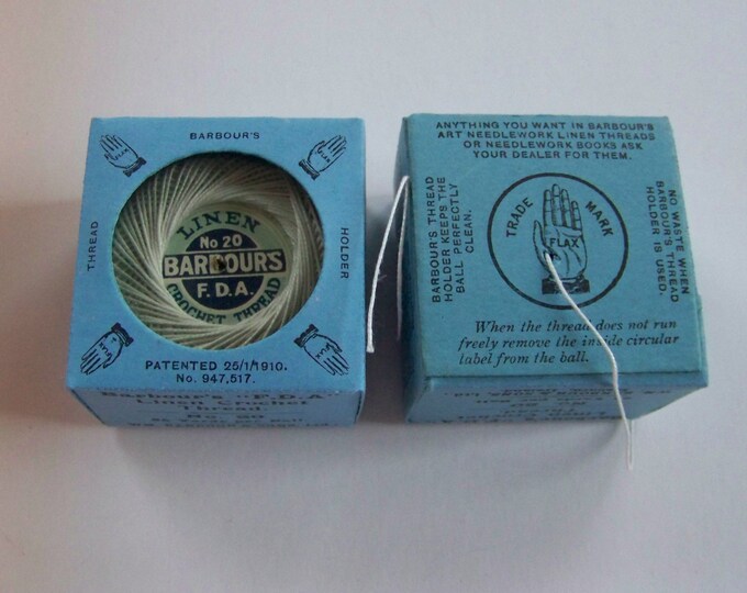 Antique Barbour & Son's Irish Linen Thread Wonderful Graphic Box With ...