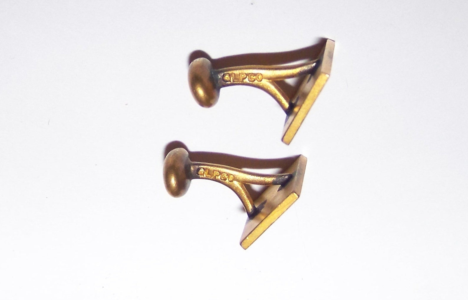 Classic VINTAGE Bean-back Cuff Links Marked GLP CO North Attleboro ...