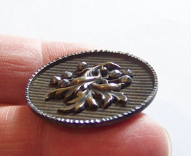 Vintage Victorian Steel Cup Button Wonderful Design Cut Steel - Etsy