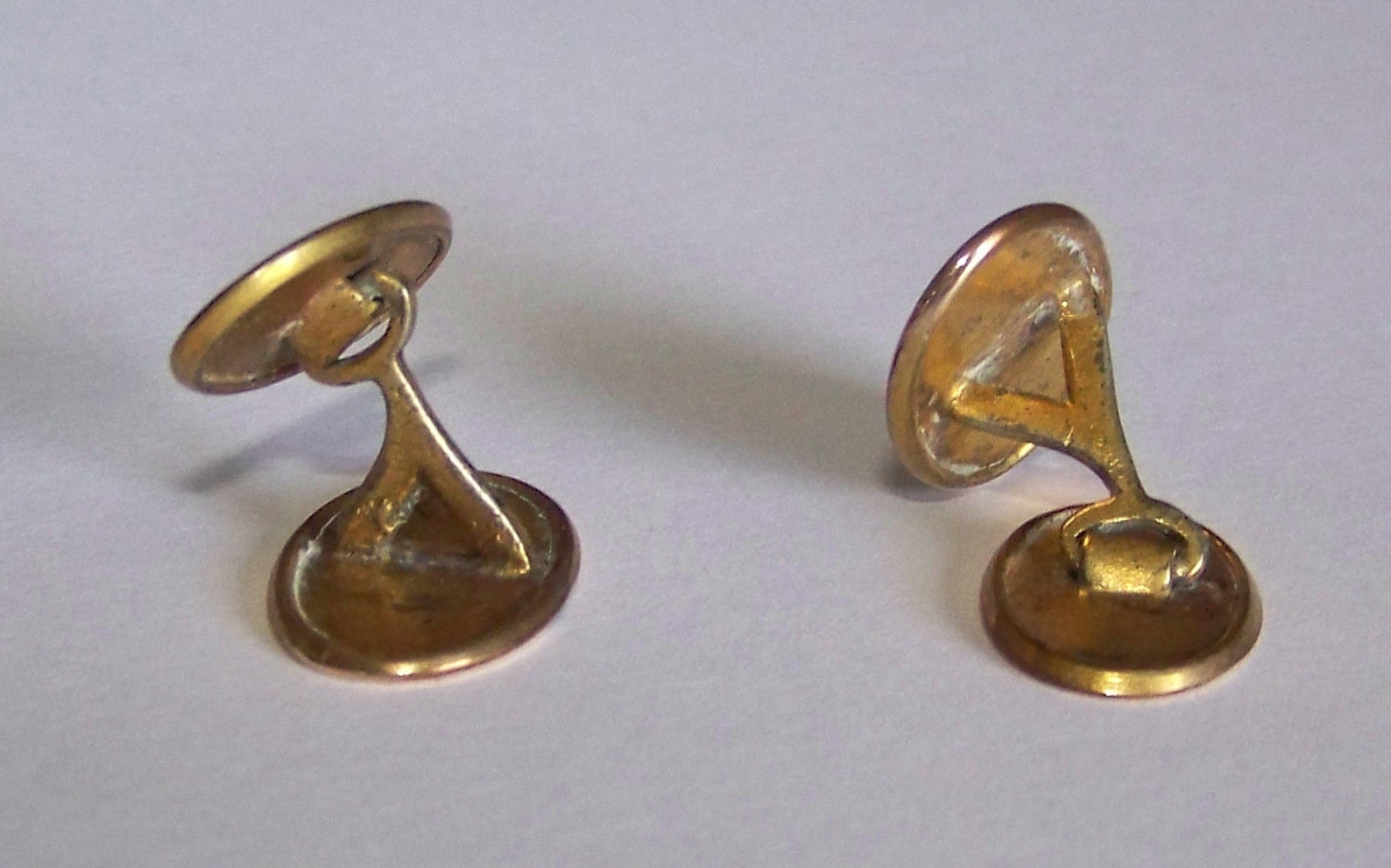 Beautiful VINTAGE Gold Filled Swivel Back Cufflinks H.W.K. Co Etched ...