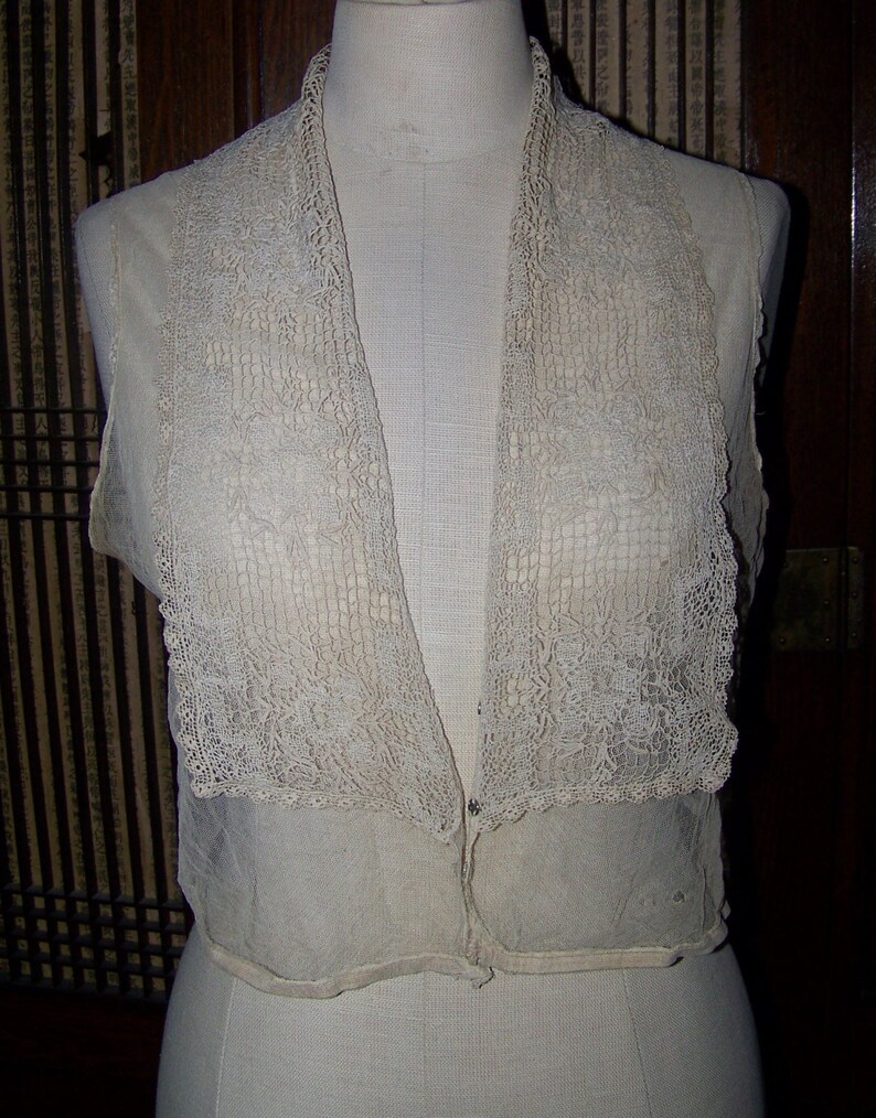 VINTAGE Net With Net Lace Trim Bodice Boudoir Millinery Burlesque ...