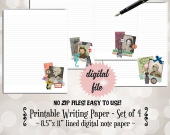 Snail Mail Printable Stationery 2 / Digital Note Paper / - Etsy