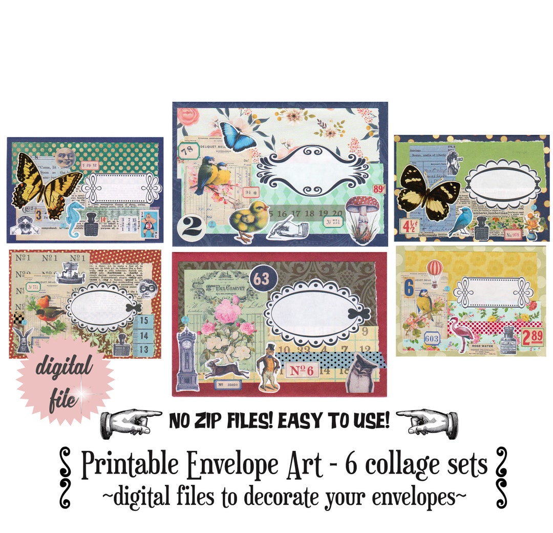 Pretty Printable Address Label for Snail Mail and Pen Pal, Digital ...