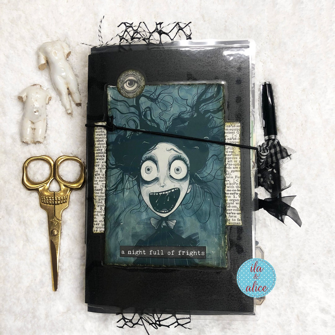 Spooky Halloween Junk Journal Filled W Creepy Halloween Journal Tags ...