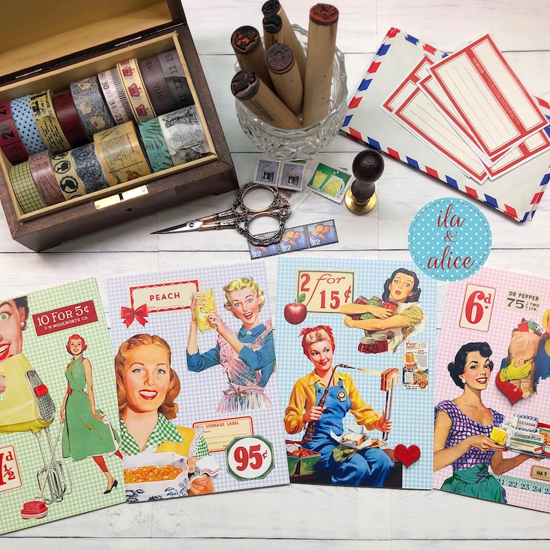 Retro Postcard - Etsy