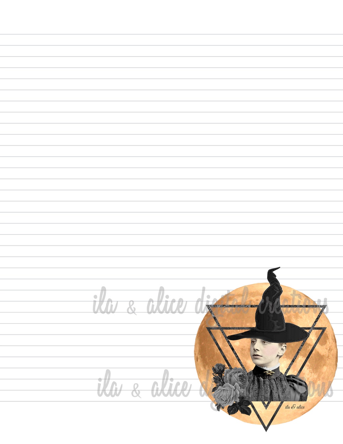 Witch Writing Paper Witch Printable Letter Writing | Etsy