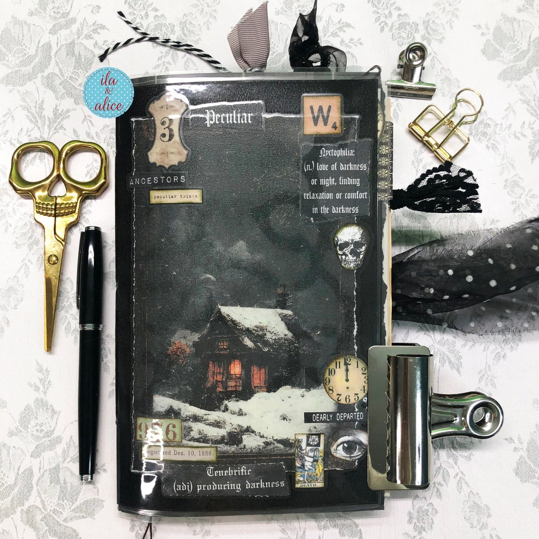 Creepy Gothic Winter Junk Journal, Dark Spooky Journal, Vintage Witch ...