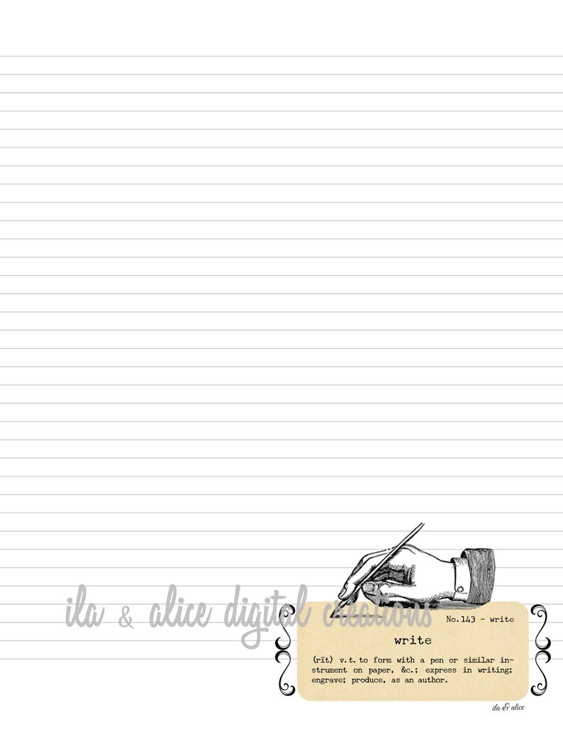 Printable Letter Stationary Printable Letter Writing Paper | Etsy