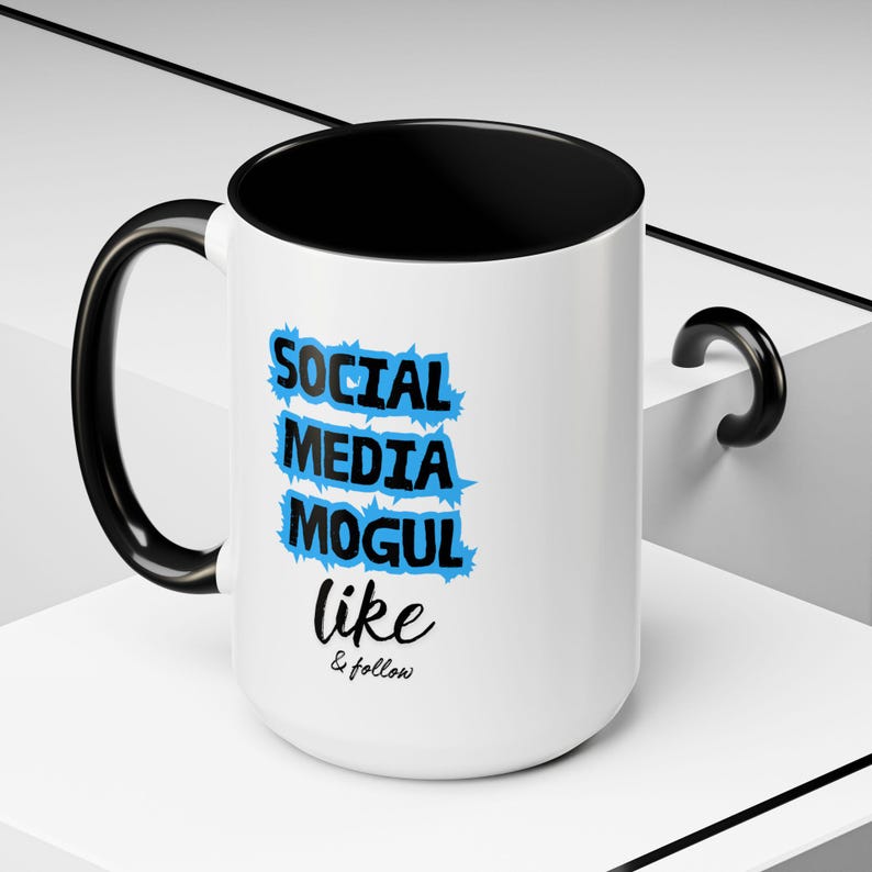 Social Media Mogul Like and Follow Accent Coffee Mug - Etsy