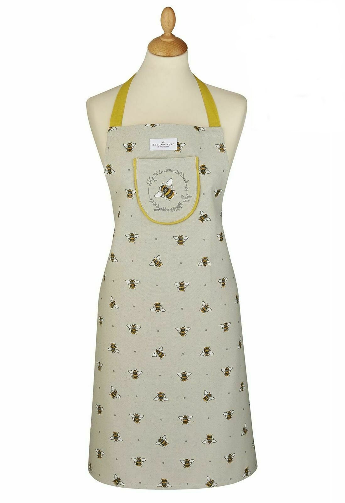 Cooksmart Bumble Bee Organic Cotton Apron Tea Towels Double Oven Gloves ...