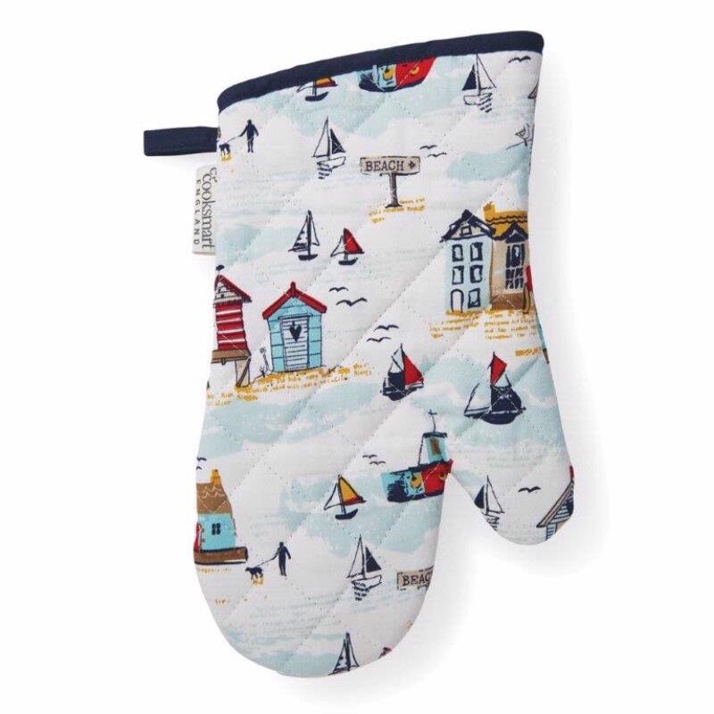 Cooksmart Beside the Seaside Cotton Apron Tea Towels Double Oven Gloves ...