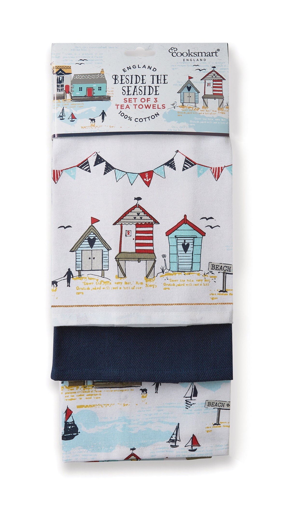 Cooksmart Beside the Seaside Cotton Apron Tea Towels Double Oven Gloves ...