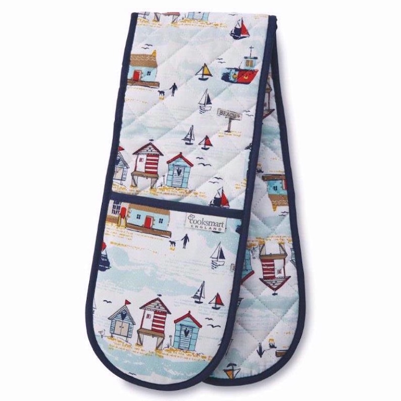 Cooksmart Beside the Seaside Cotton Apron Tea Towels Double Oven Gloves ...
