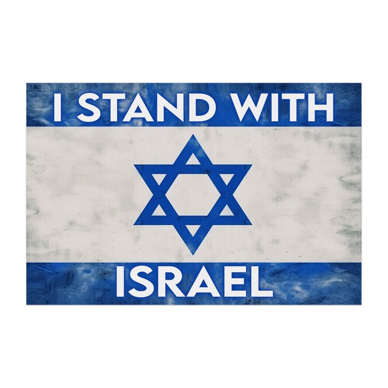 I Stand With Israel, Support Israel,usa Flag Israel Flag,yard Signs ...