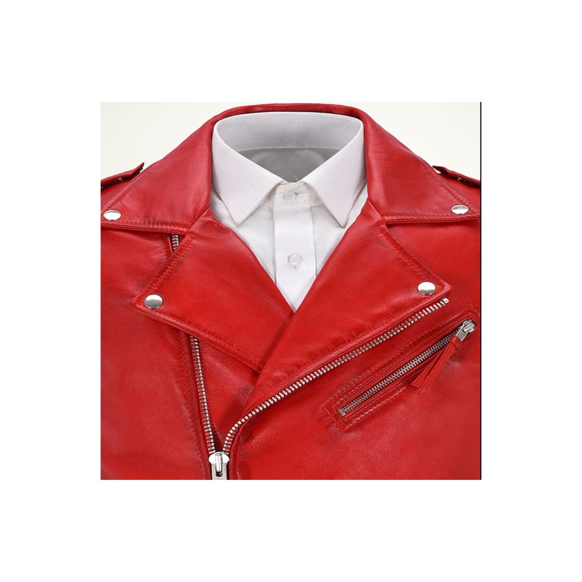 Red Biker Leather Vest Leather Vest for Men's Red Leather Vest for Men ...