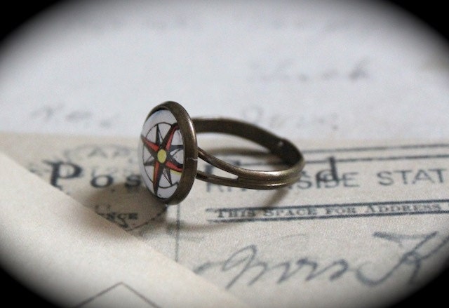 Compass Map Ring - Etsy