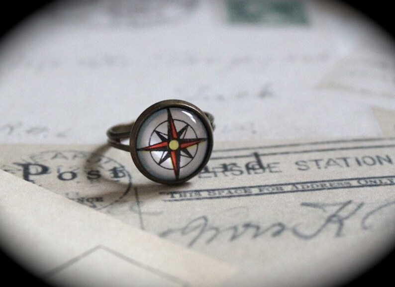 Compass Map Ring - Etsy