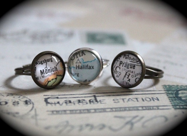 Compass Map Ring - Etsy