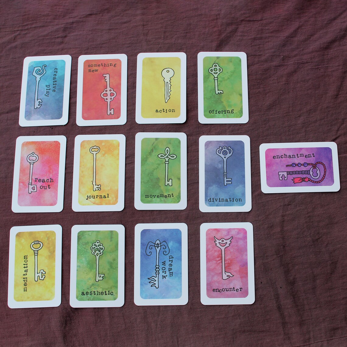 13 Keys Oracle Card Mini-deck for Spiritual Practice - Etsy