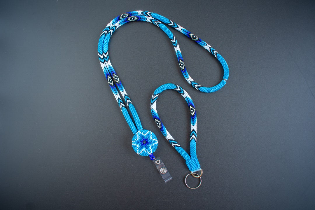 Beads Retractable Breakaway Lanyard/ Beaded Badge Reel/ Native Style ...