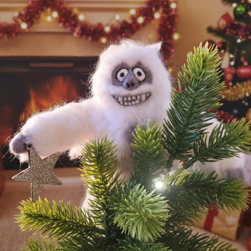 Abominable Snowman Tree Topper - Etsy