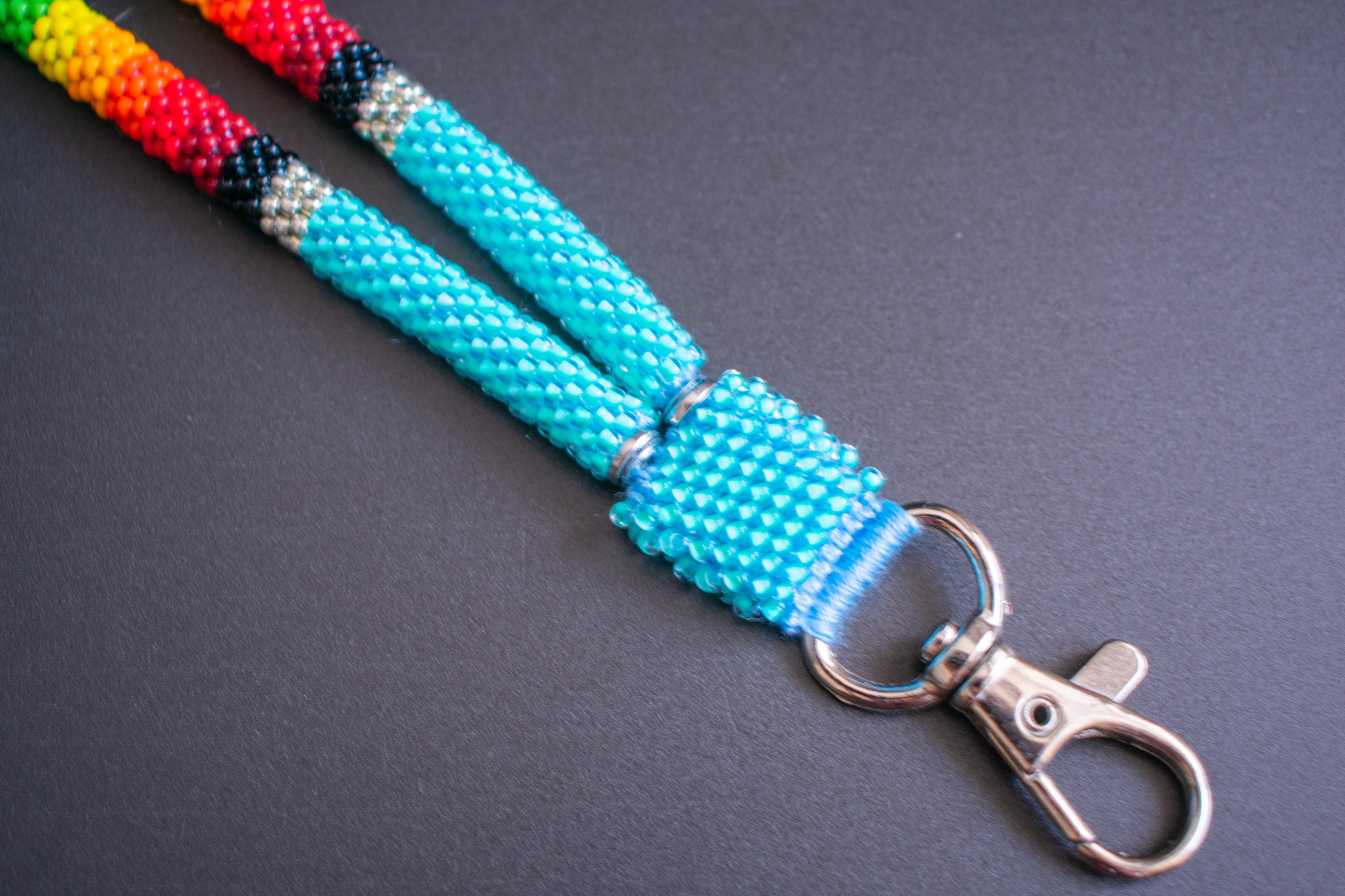 Native American Inspired Beaded Lanyard Necklace - Teacher Gift ...