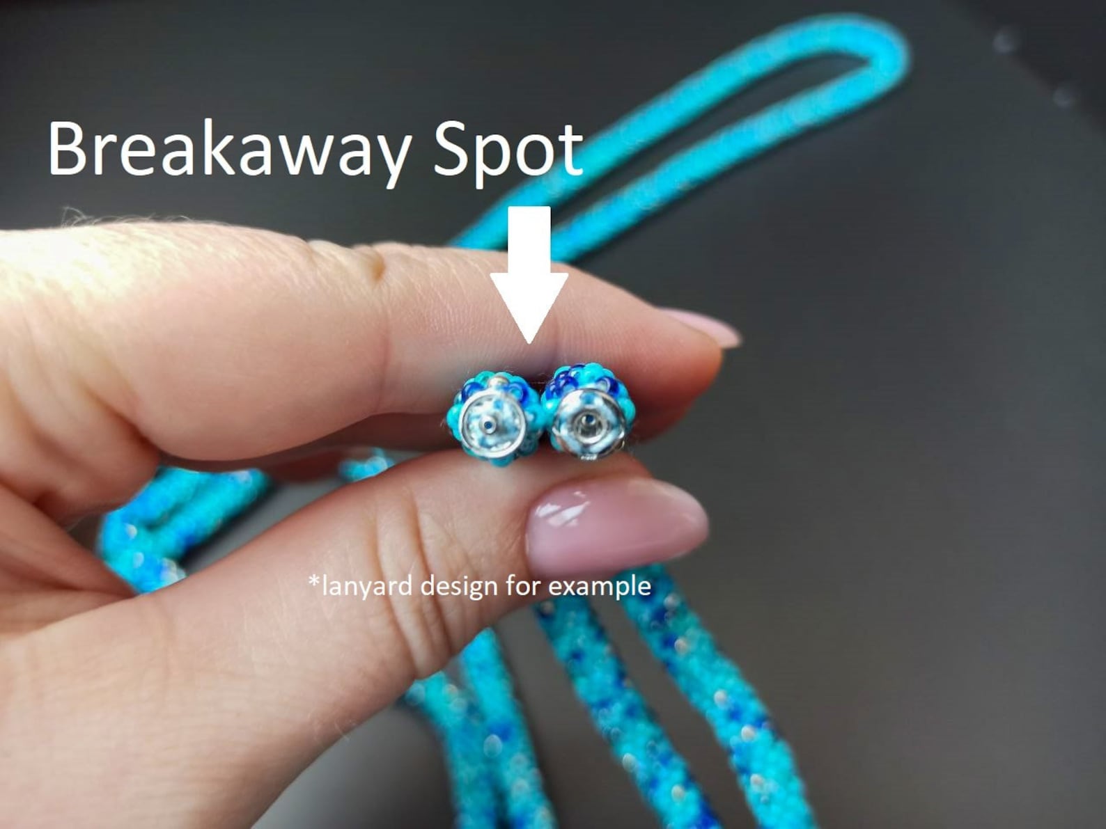 Light Blue Beaded Lanyard ID Badge Holder - Native American Style ...