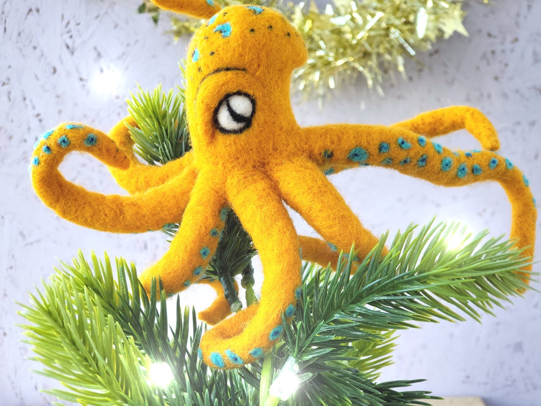 Octopus Topper for Christmas Tree Christmas Decor in Retro Style - Etsy