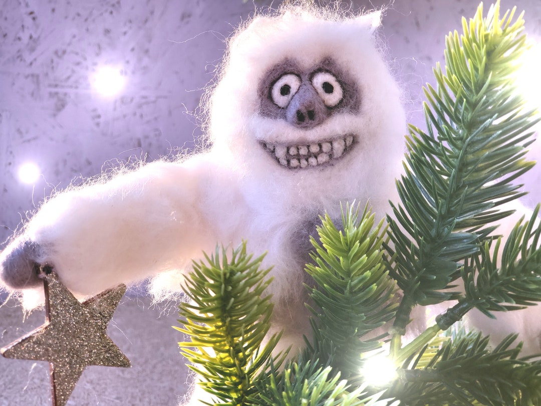 Yeti Christmas Tree Topper With Abominable Snowman Vintage Christmas ...
