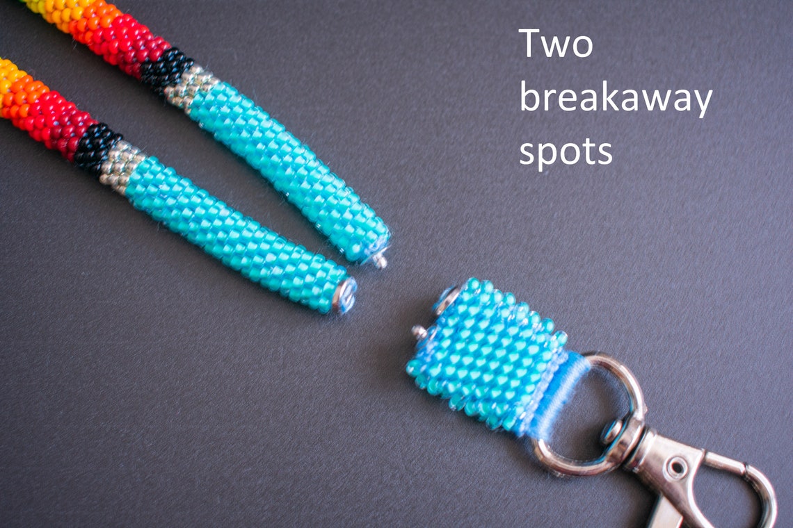 Native American Inspired Beaded Lanyard Necklace - Teacher Gift ...