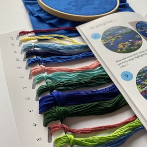 Claude Monet Water Lilies Hand Embroidery Kit, Claude Monet Embroidery ...