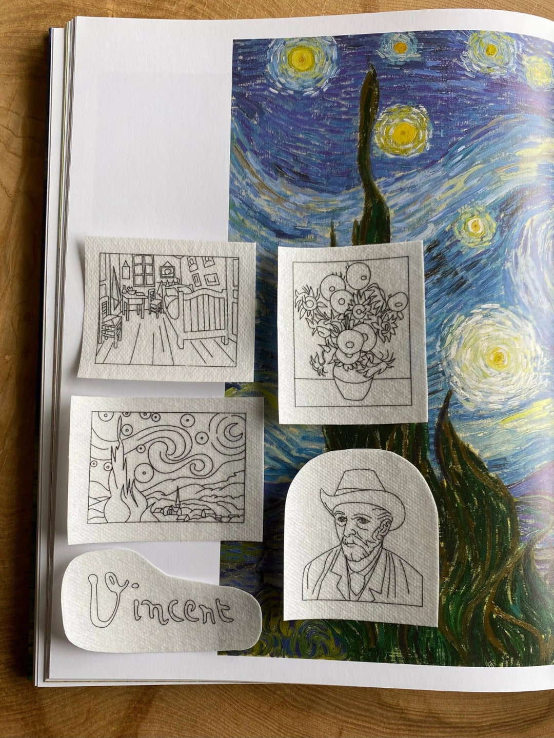 VAN GOGH Stick and Stitch Embroidery Designs, Starry Night Stick N ...