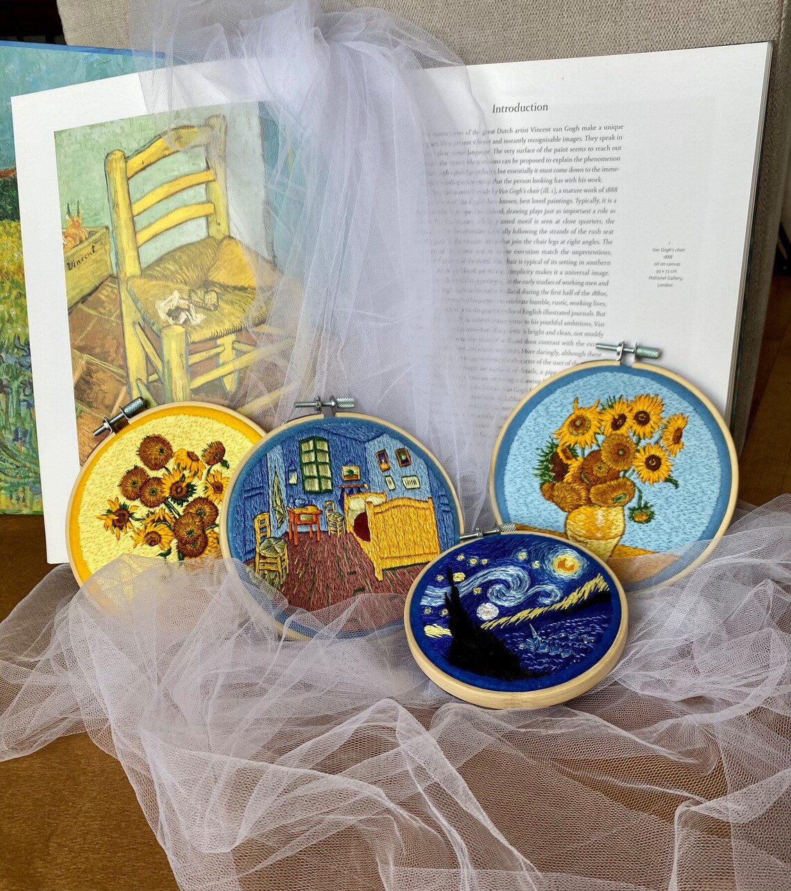 Van Gogh Sunflowers Embroidery Kit, Van Gogh Embroidery Sunflowers on ...