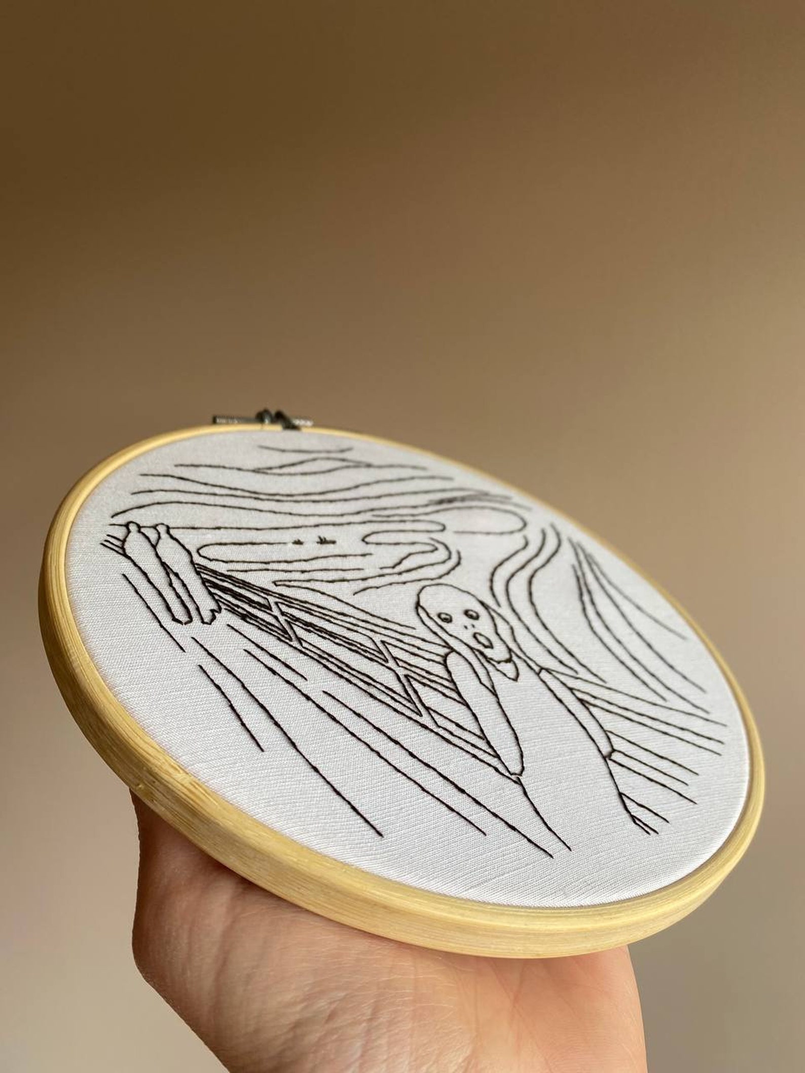Edvard Munch the Scream Embroidery Template, Backstitch PDF Scream ...