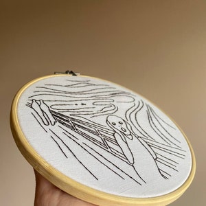Edvard Munch the Scream Embroidery Template, Backstitch PDF Scream ...