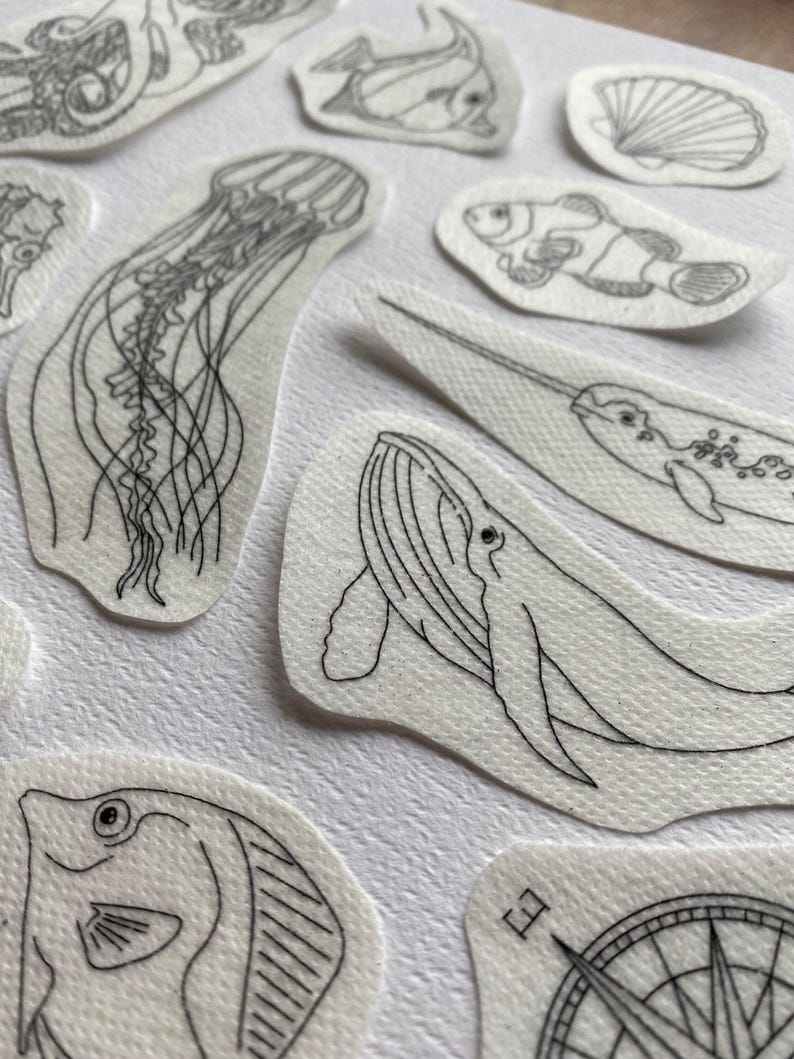 NAUTICAL Stick and Stitch Embroidery Designs, Sea Life Embroidery Stick ...