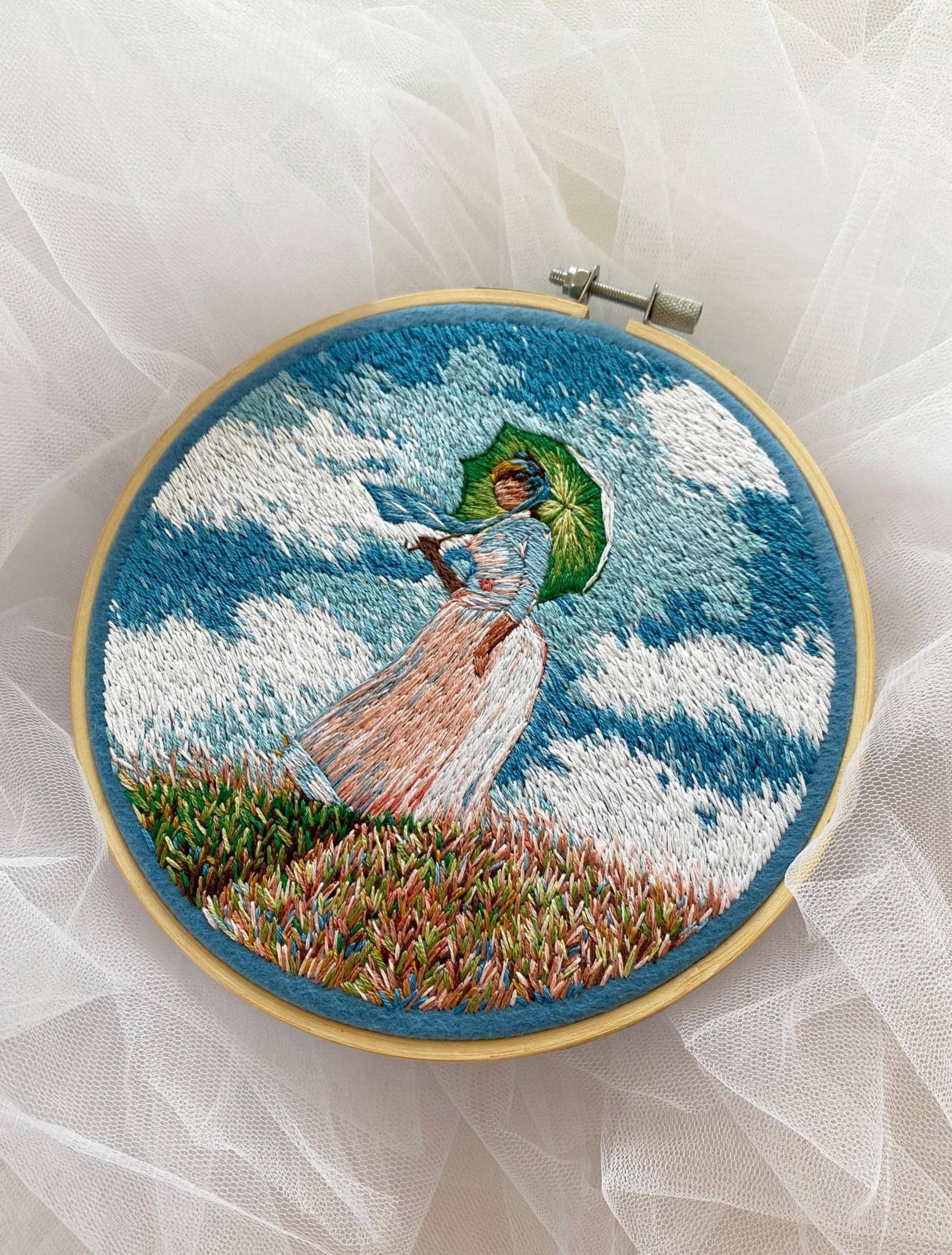 Claude Monet Hand Embroidery Kit, Water Lilies Cottagecore Art Kit, DIY ...