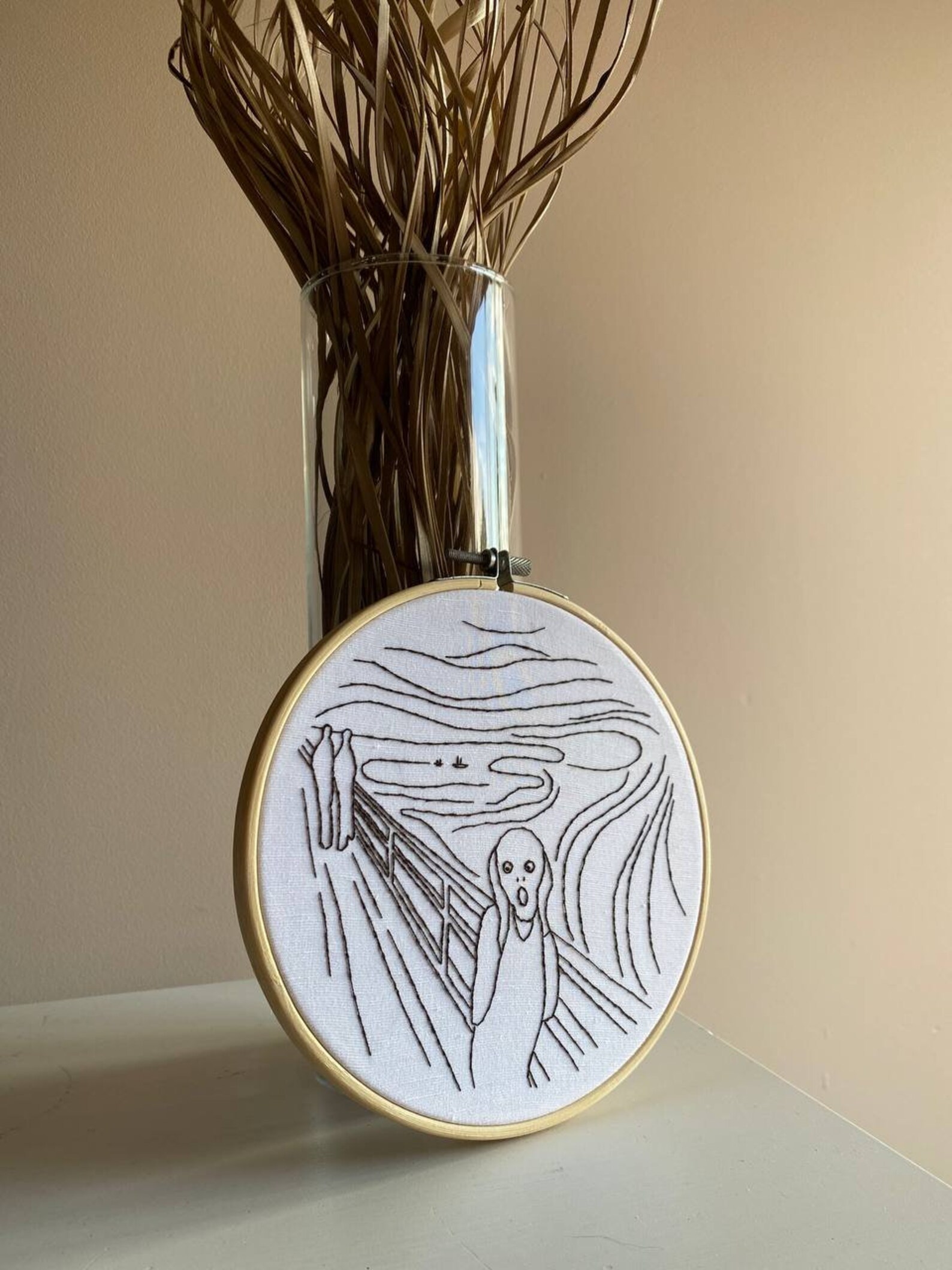 Edvard Munch the Scream Embroidery Template, Backstitch PDF Scream ...