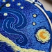 The Starry Night Hand Embroidery Kit, Vincent Van Gogh Embroidery Kit ...