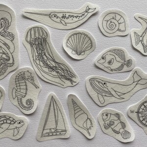 NAUTICAL Stick and Stitch Embroidery Designs, Sea Life Embroidery Stick ...