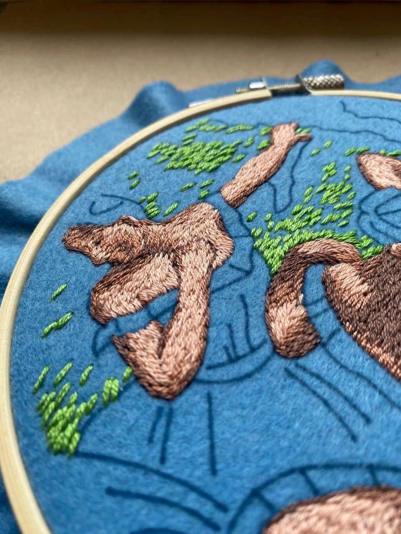 Edgar Degas Blue Dancers Hand Embroidery Kit, Degas Ballerinas ...