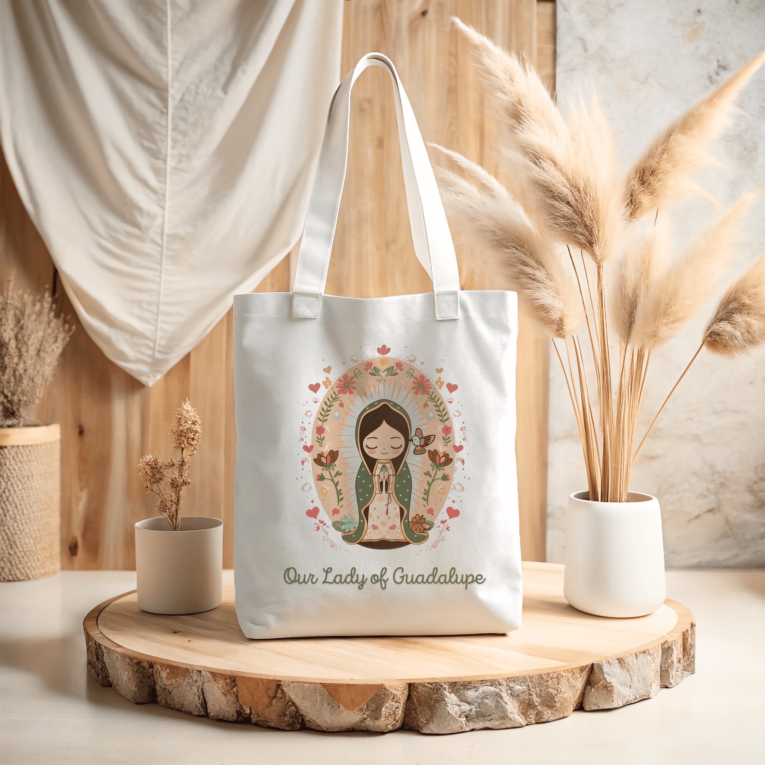 Our Lady of Guadalupe Tote Bag Gift for 1st Communion, Virgin Mary ...
