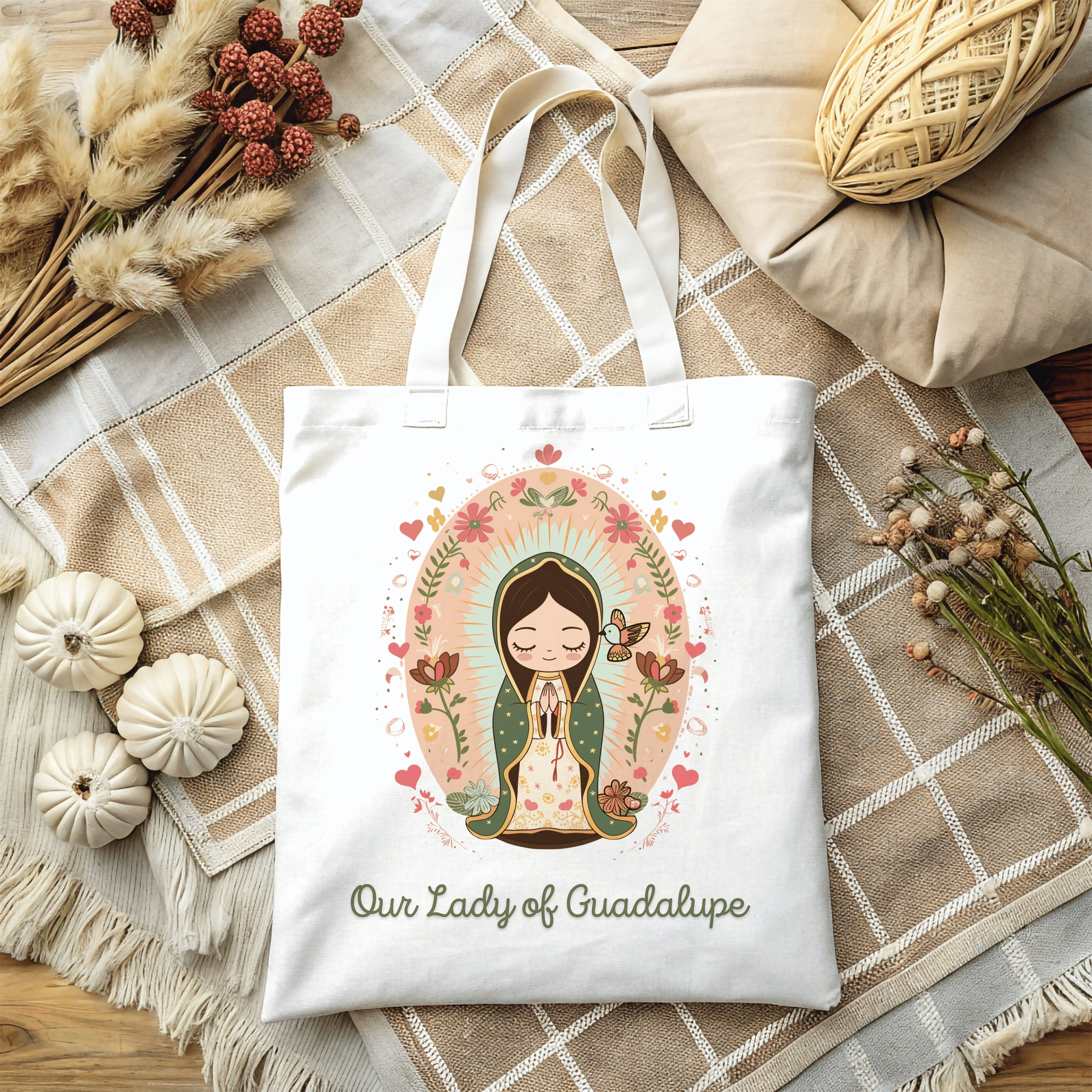 Our Lady of Guadalupe Tote Bag Gift for 1st Communion, Virgin Mary ...