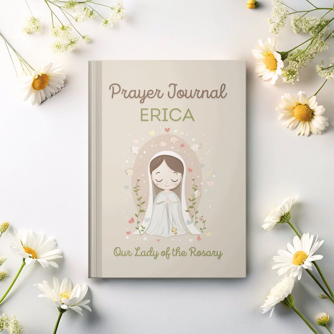 Custom Our Lady of the Rosary Name Notebook, Hardcover Prayer Journal ...