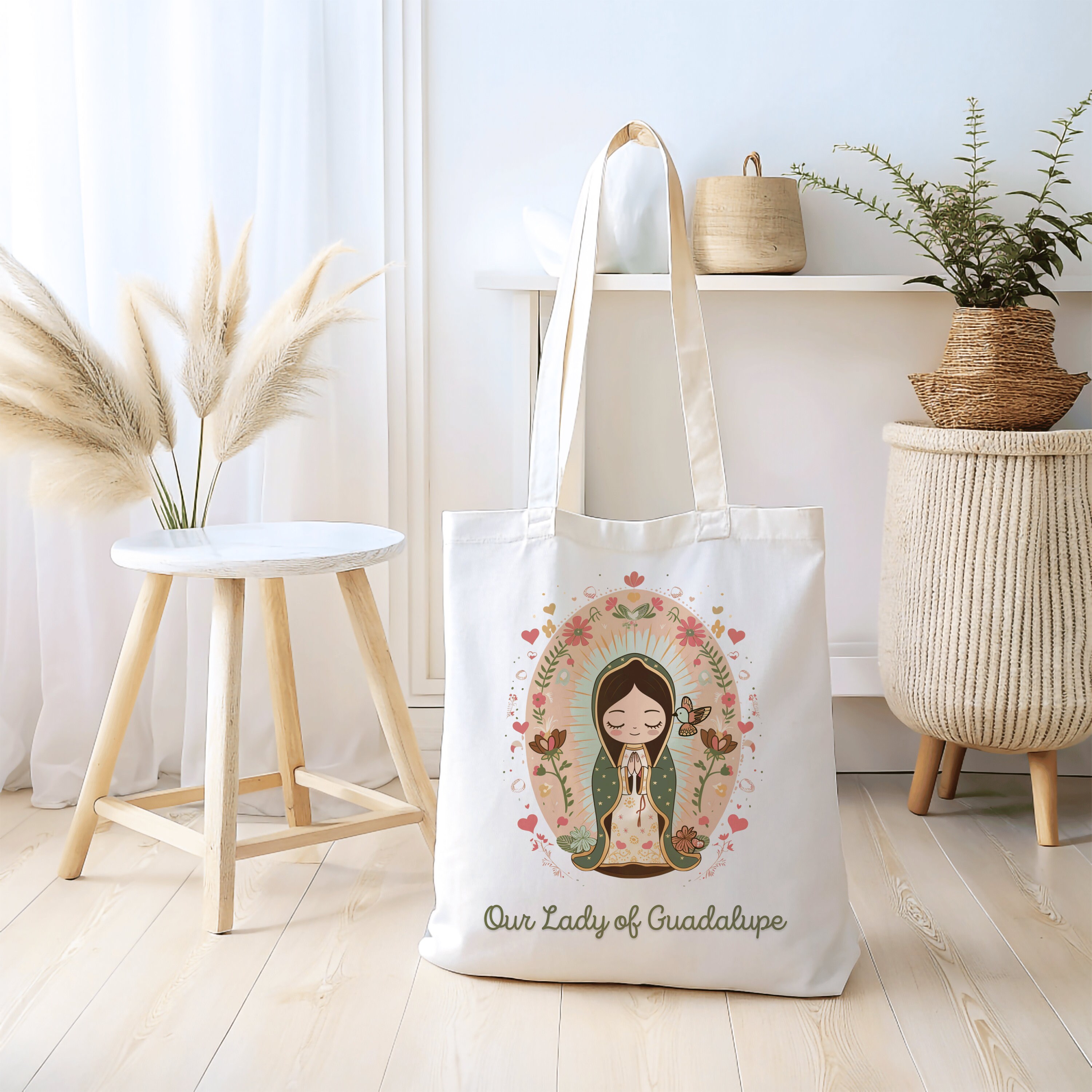 Our Lady of Guadalupe Tote Bag Gift for 1st Communion, Virgin Mary ...