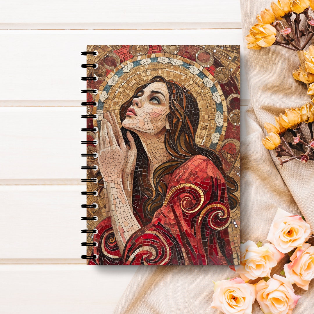 St Mary Magdalene Spiral Notebook, Traditional Catholic Icon Patron ...